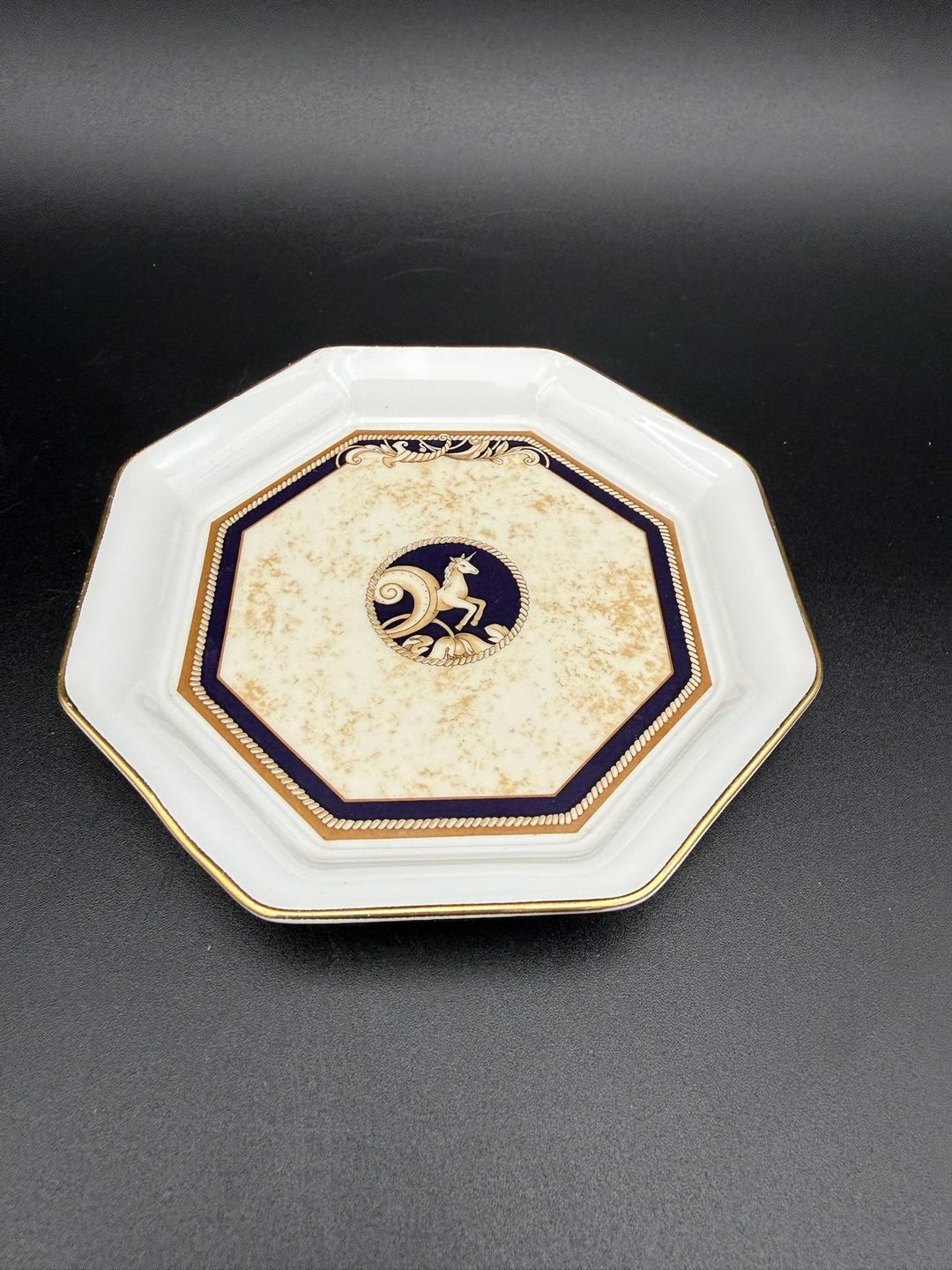 Vintage Fine Bone China “cornucopia” Octagonal Trinket Dish ...