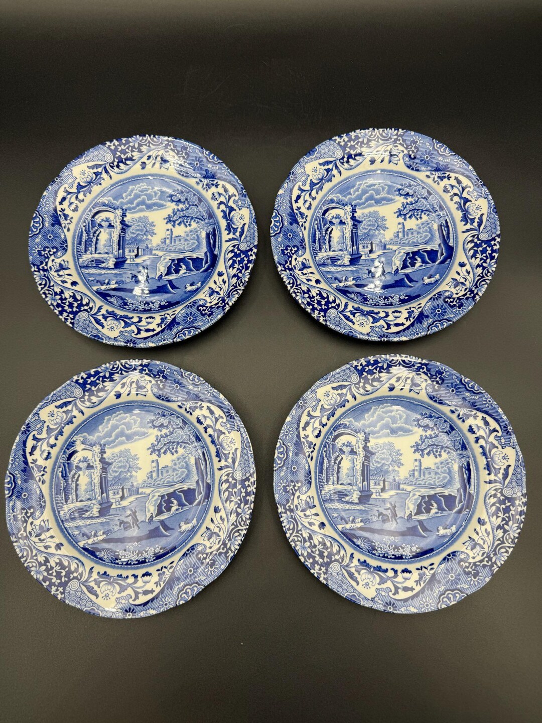 Spode Blue Italian Side Plates (set of 4) | English Transferware - Etsy