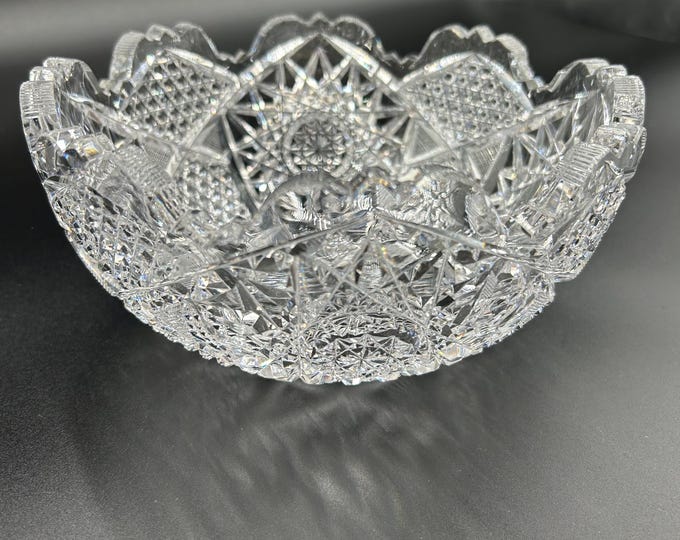 Antique ABP Cut Crystal Bowl: American Brilliant Period Lead Glass ...