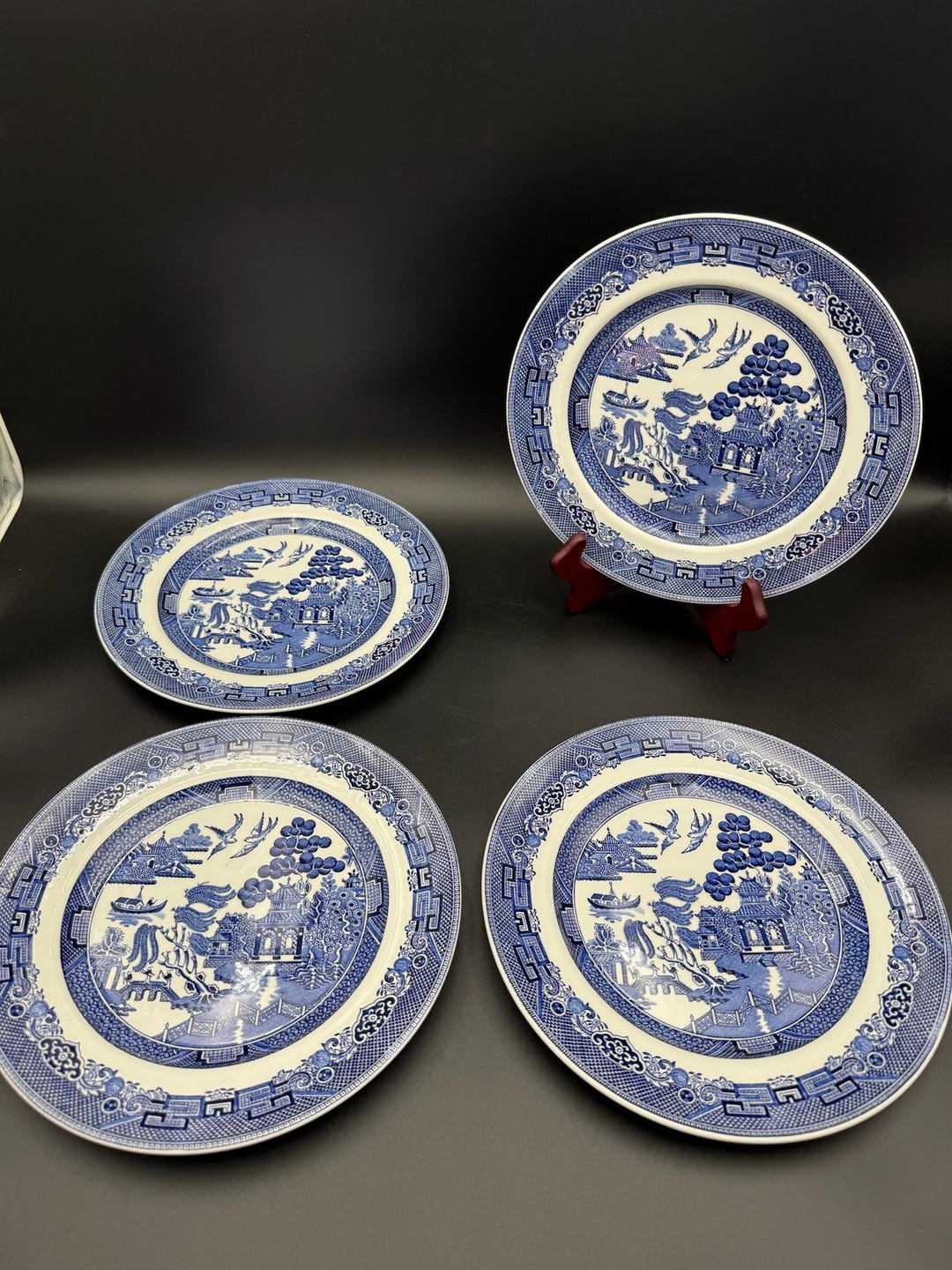 Johnson Brothers Blue Willow Dinner Plates – Set of 4 - Etsy