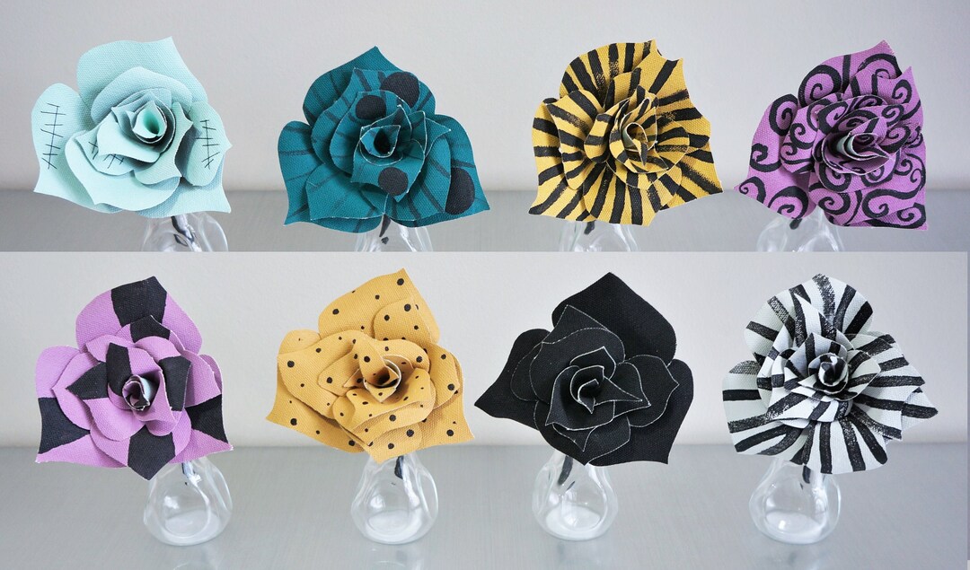 Nightmare Flowers Jack and Sally Rose Halloween Flowers - Etsy