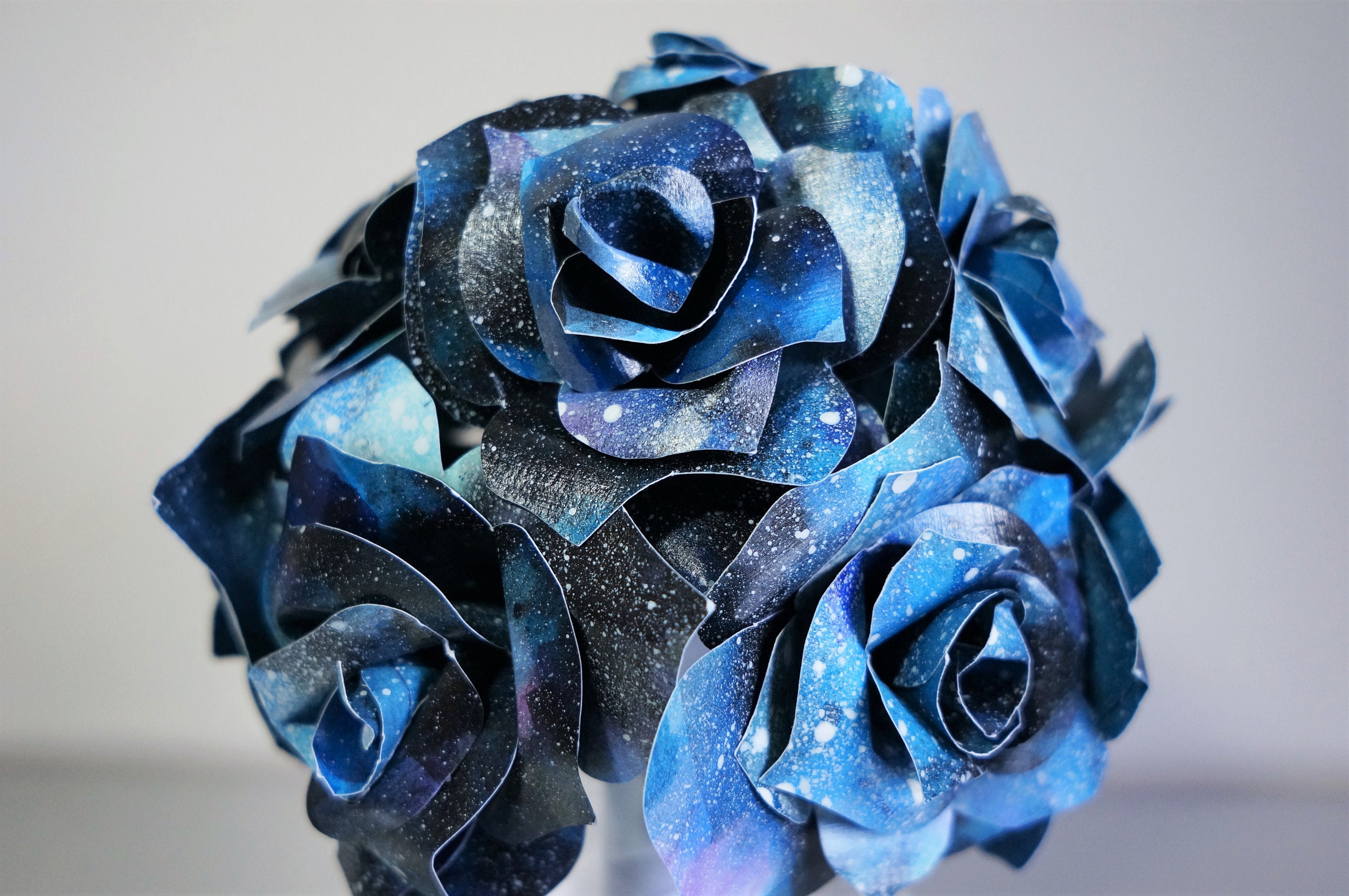Galaxy Paper Flower Wedding Bouquet Celestial Outer Space | Etsy
