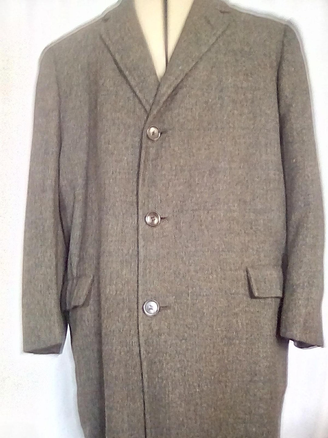 60s Rogers Peet Co Brown Wool Tweed Overcoat Top Coat XL 48 L - Etsy