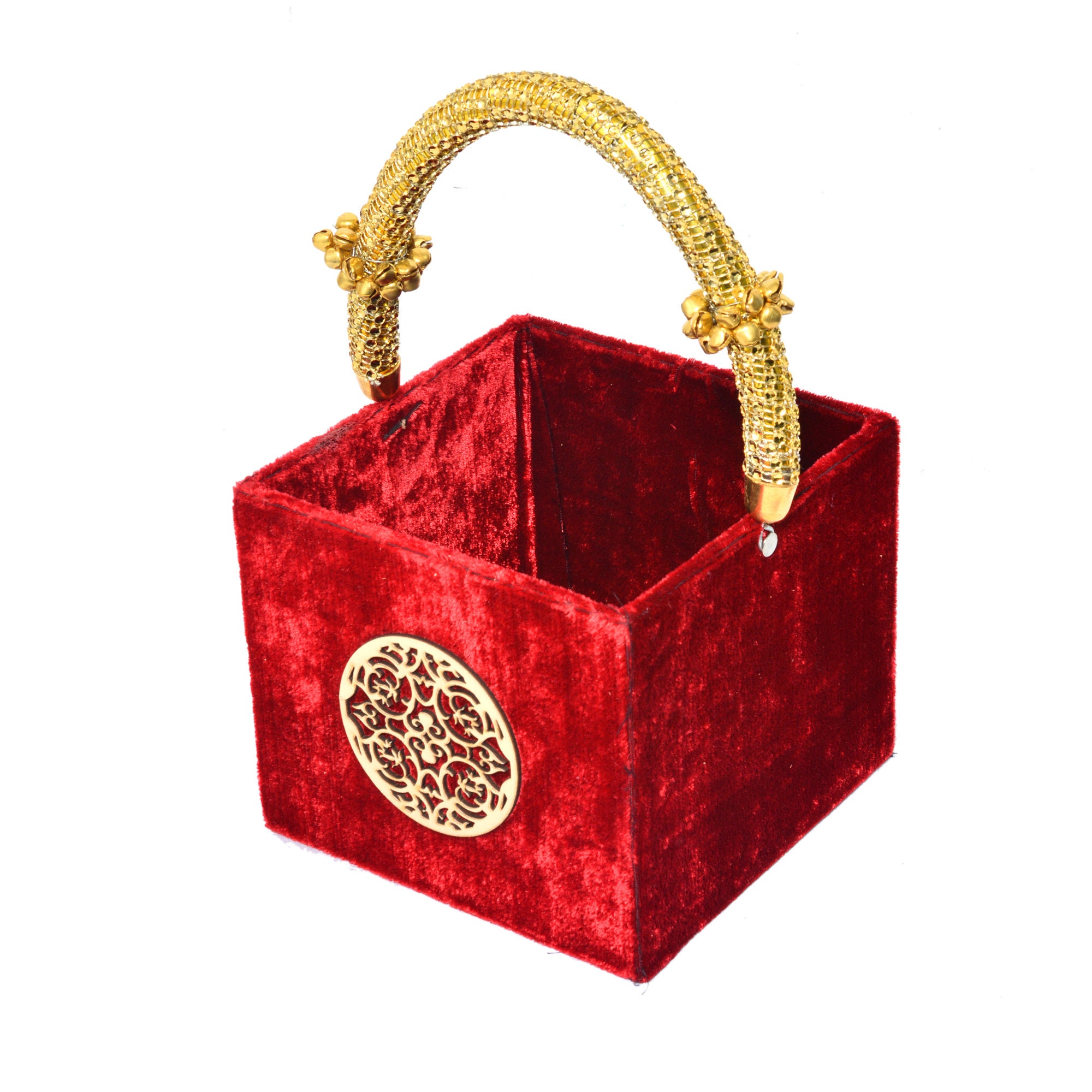 Indian Decorative Handmade Wooden Basket Multi Purpose Use Gift Basket ...
