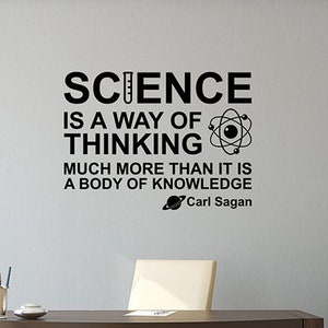 Science is the Way of Thinking Carl Sagan Quote Wall Decal Vinyl ...