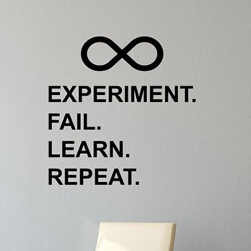 Experiment Fail Learn Repeat Science Inspirational Quote Wall - Etsy