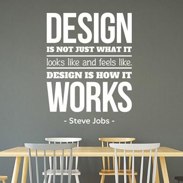 Steve Jobs Design Quote - Etsy