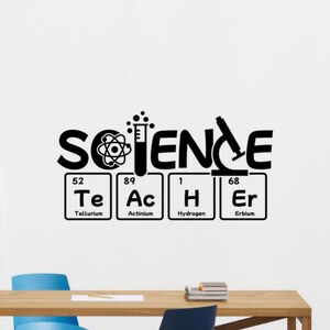 Science Teacher Wall Decal Vinyl Sticker Math Physics Chemistry Wall ...