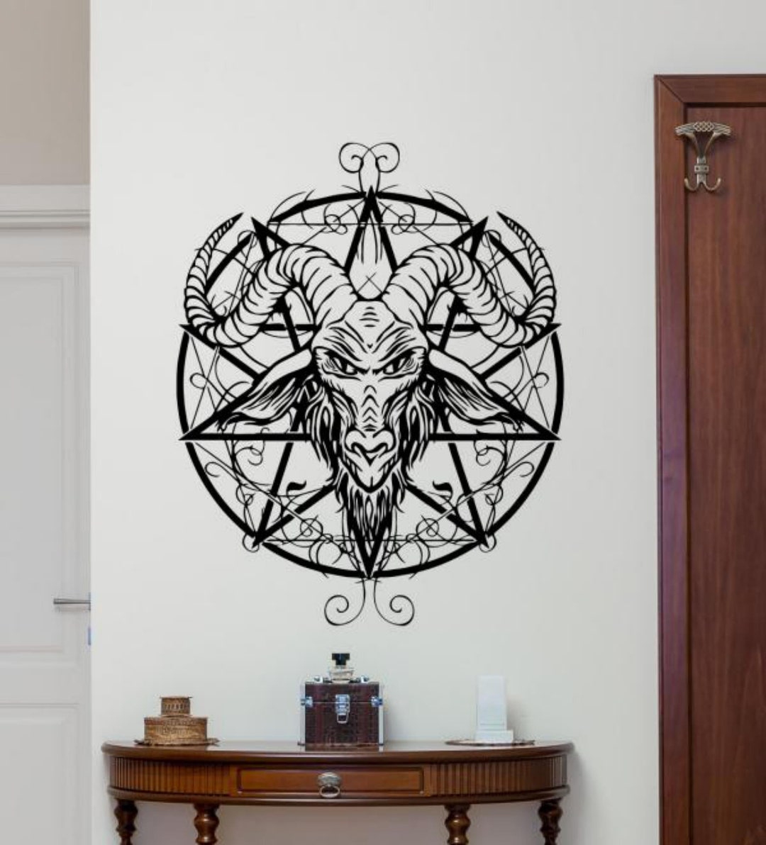Baphomet Wall Decal Vinyl Sticker Pentagram Sign Lucifer Sigil of ...