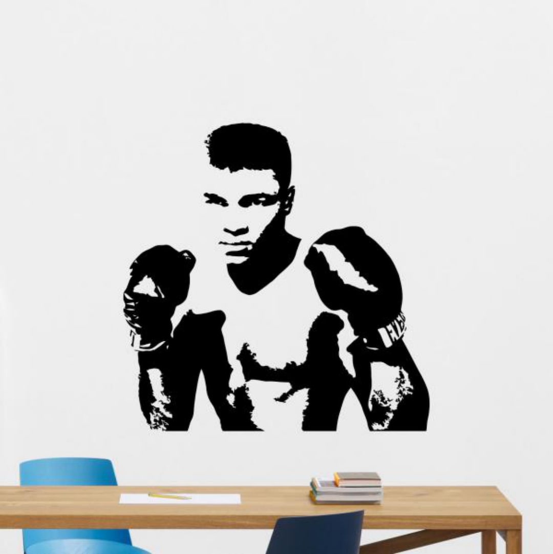 Ali Wall Decal Vinyl Sticker Boxing Wall Art Sign Gym Decor Poster Kids ...