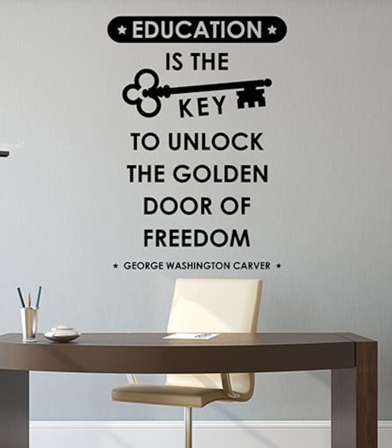 Education is the Key George Washington Carver Inspirational Quote Wall ...