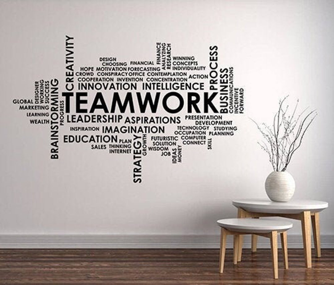 Teamwork Wall Decal Vinyl Sticker Business Success Work Education Job ...