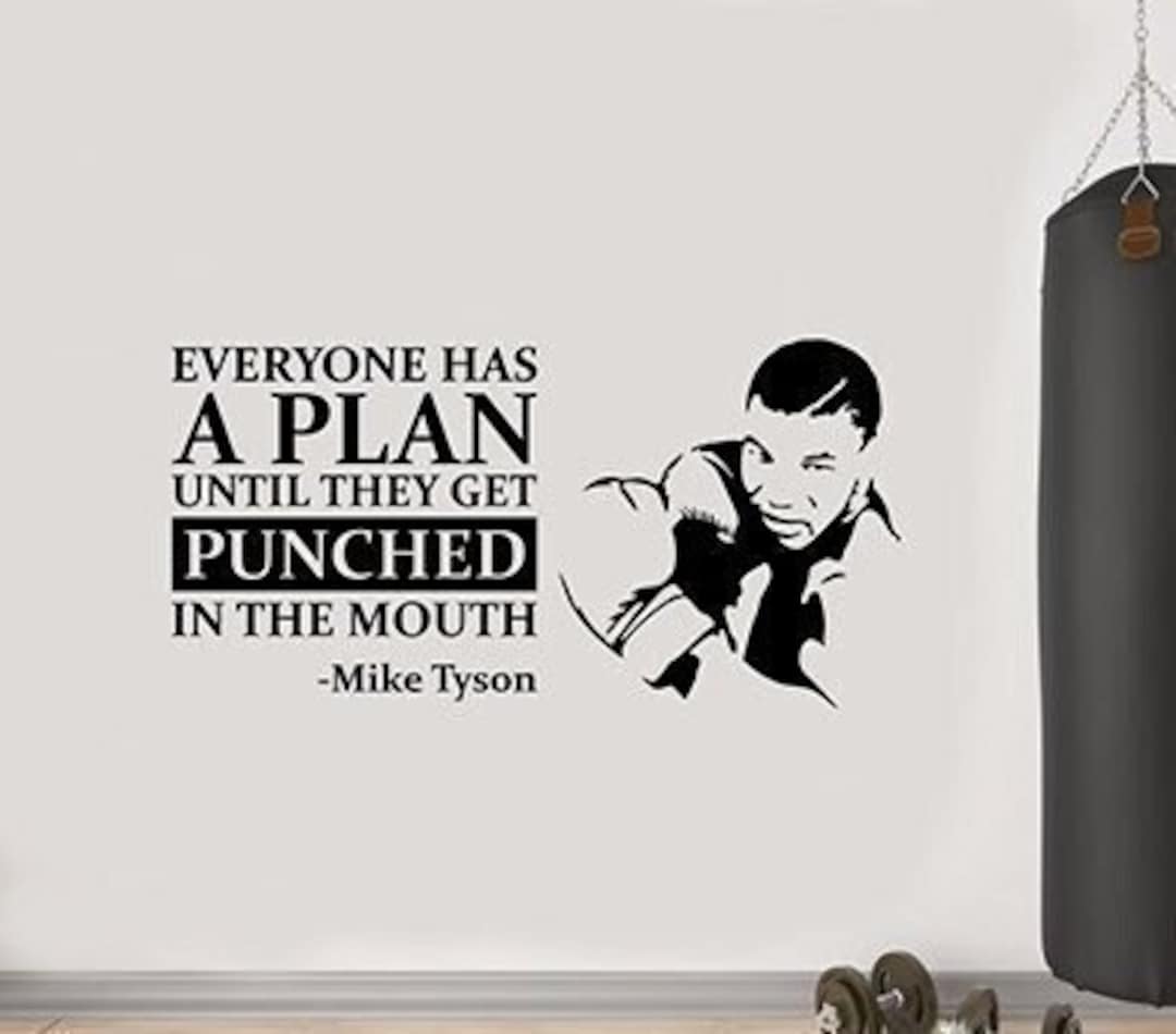 Everyone Has A Plan Tyson Quote Wall Decal Vinyl Sticker Boxer Gift ...