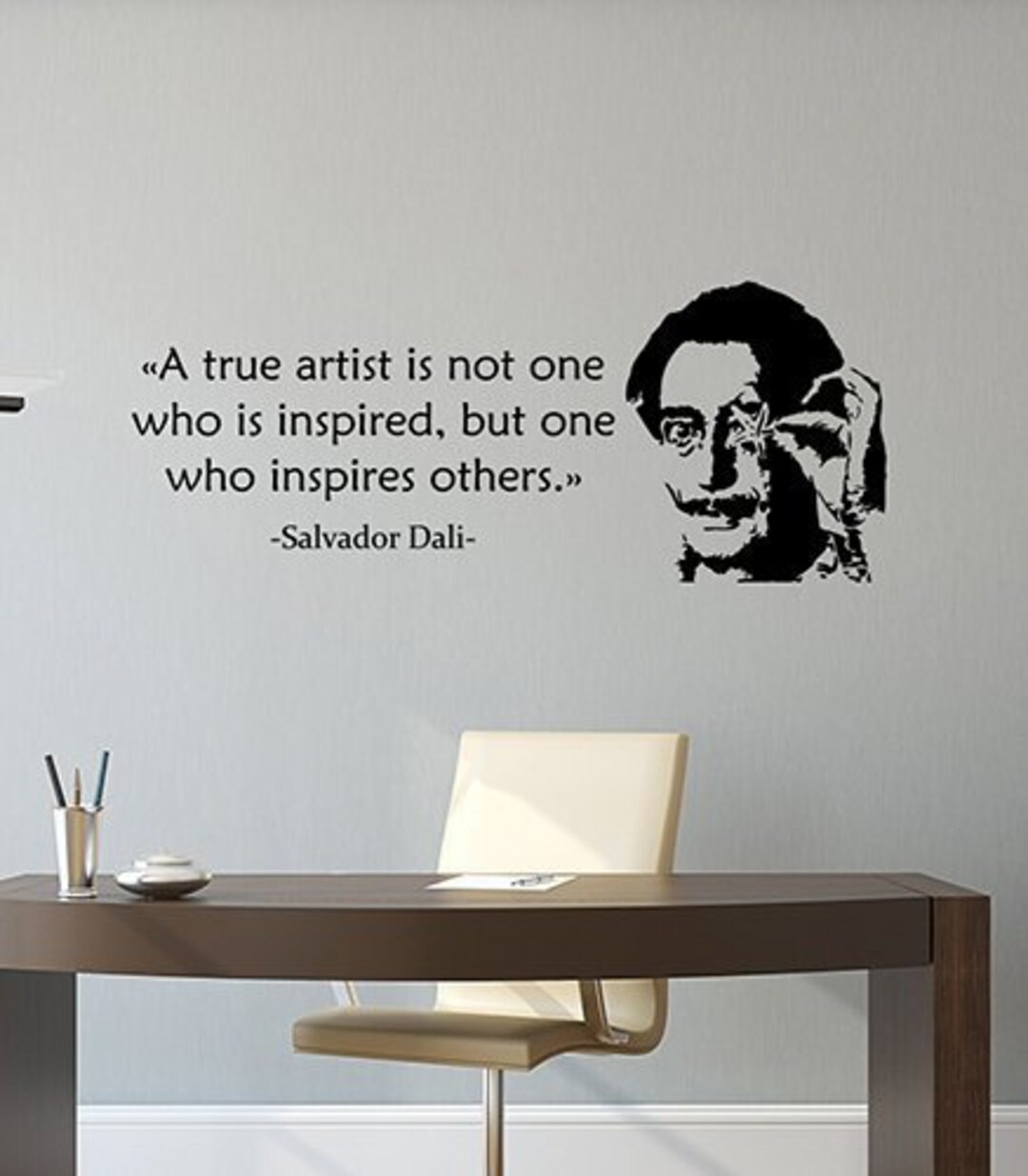 A True Artist is Not One Salvador Dali Inspirational Quote Wall Sticker ...
