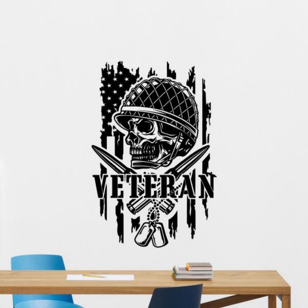 Veteran Vinyl Helmet Decal - Etsy