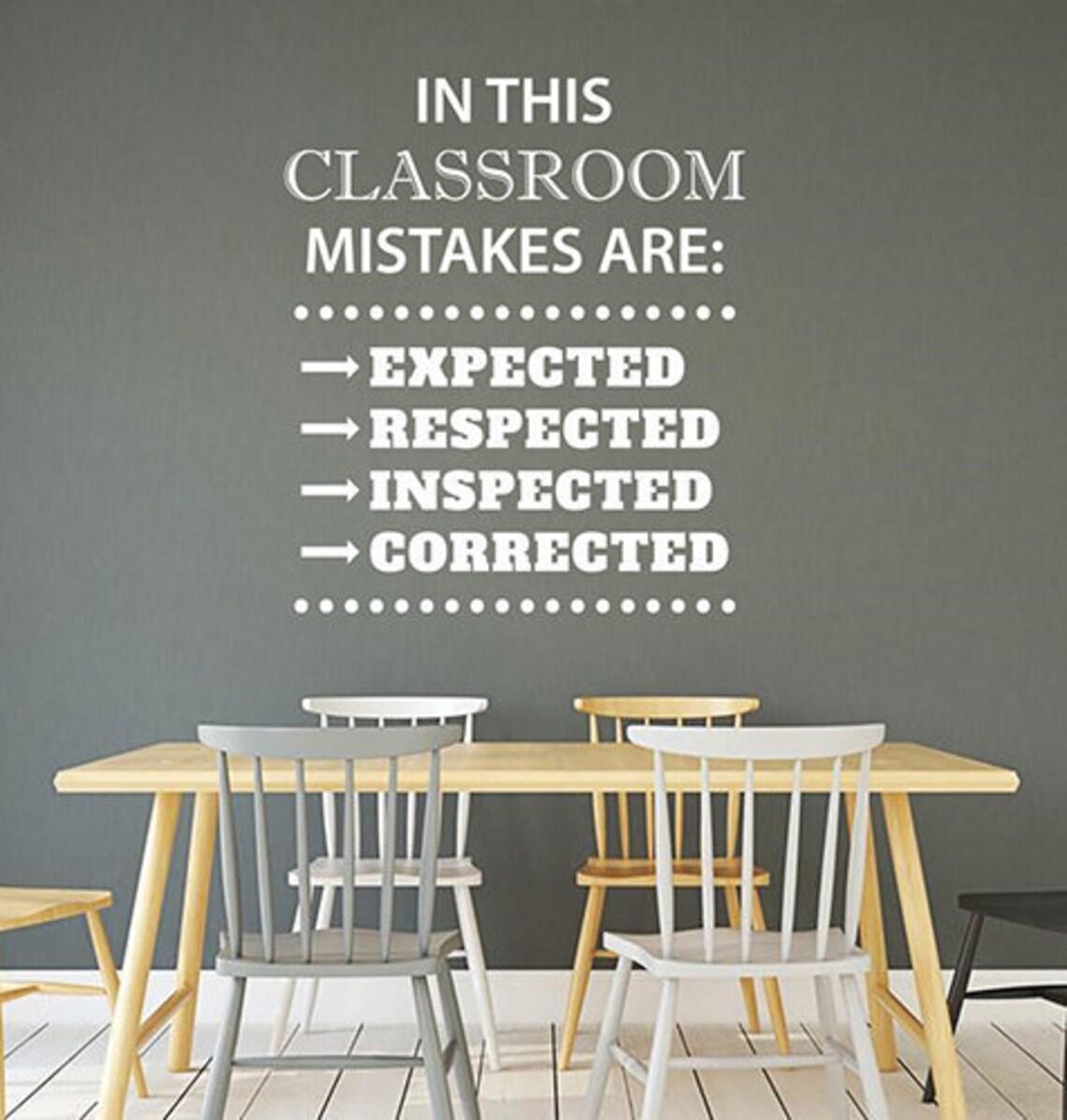 In This Classroom Wall Decal Study Education Mistakes | Etsy