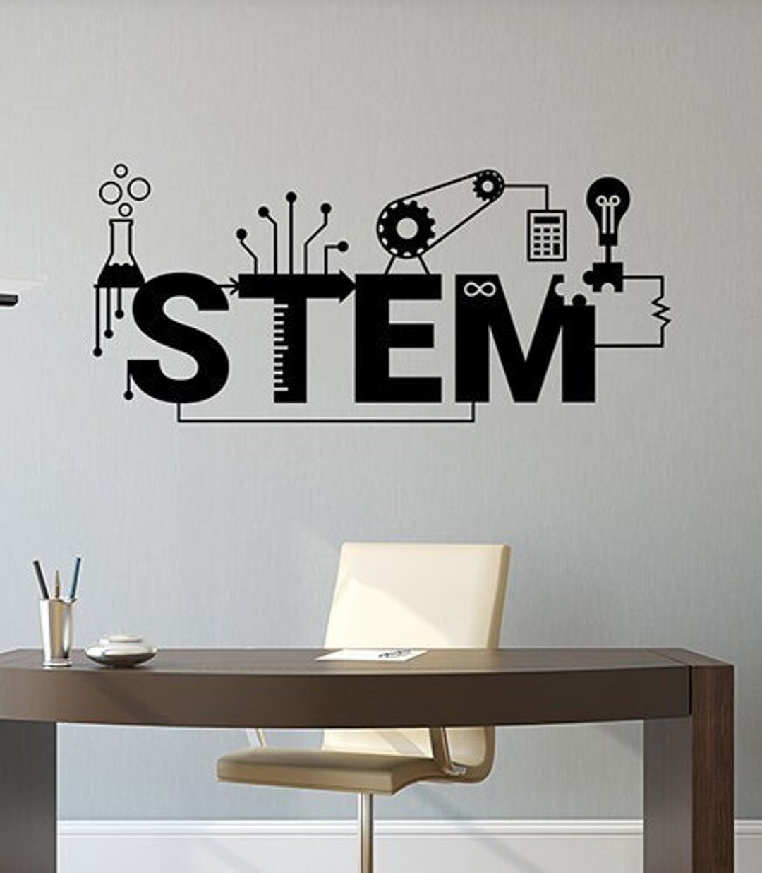 Stem Wall Decal Science Technology Engineering Mathematics Education ...