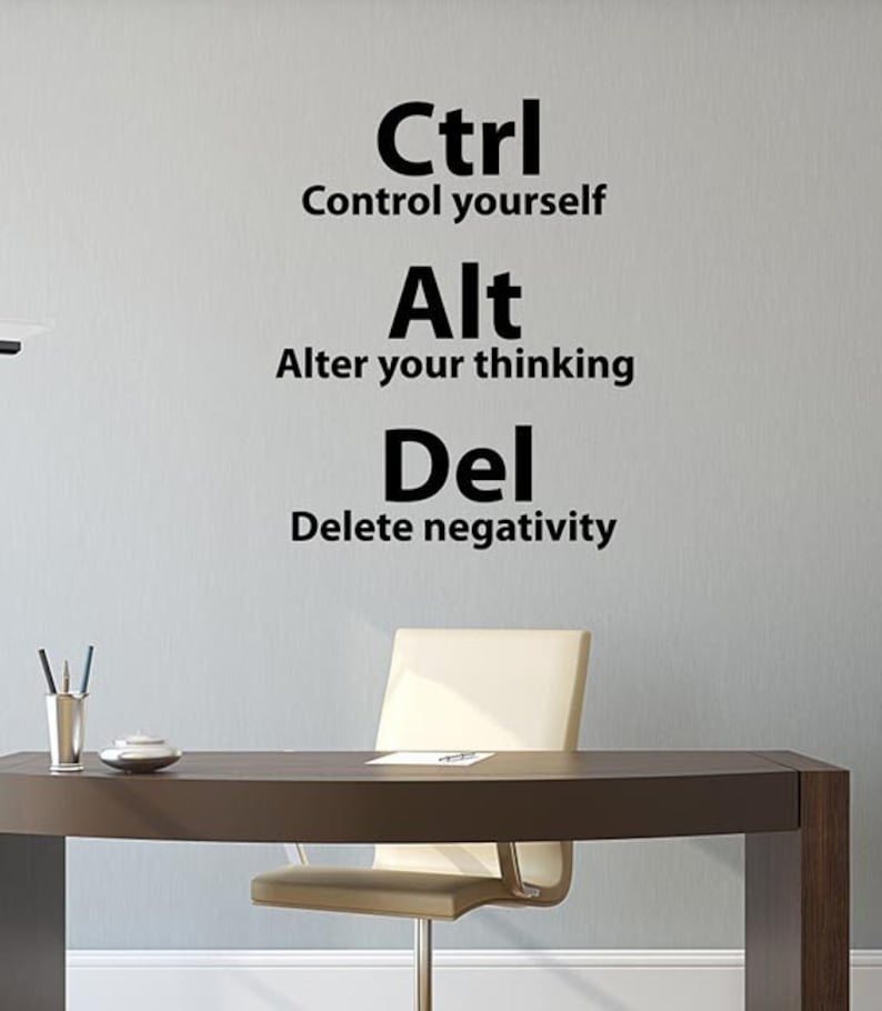 Control Yourself Motivational Quote Wall Decal Creative - Etsy