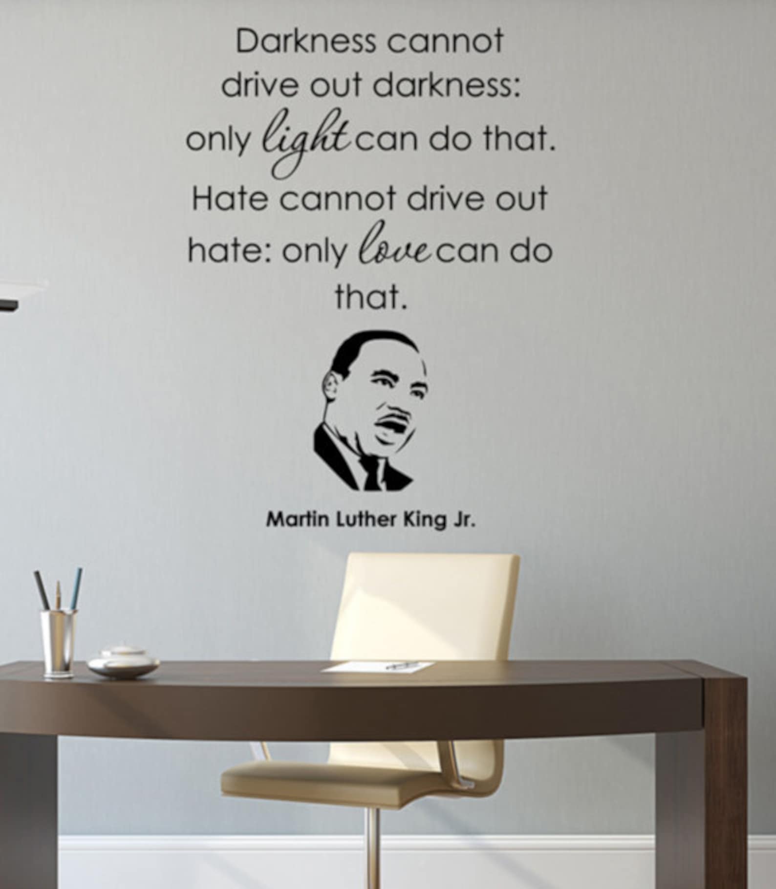 Darkness Cannot Drive Martin Luther King Inspirational Quote - Etsy