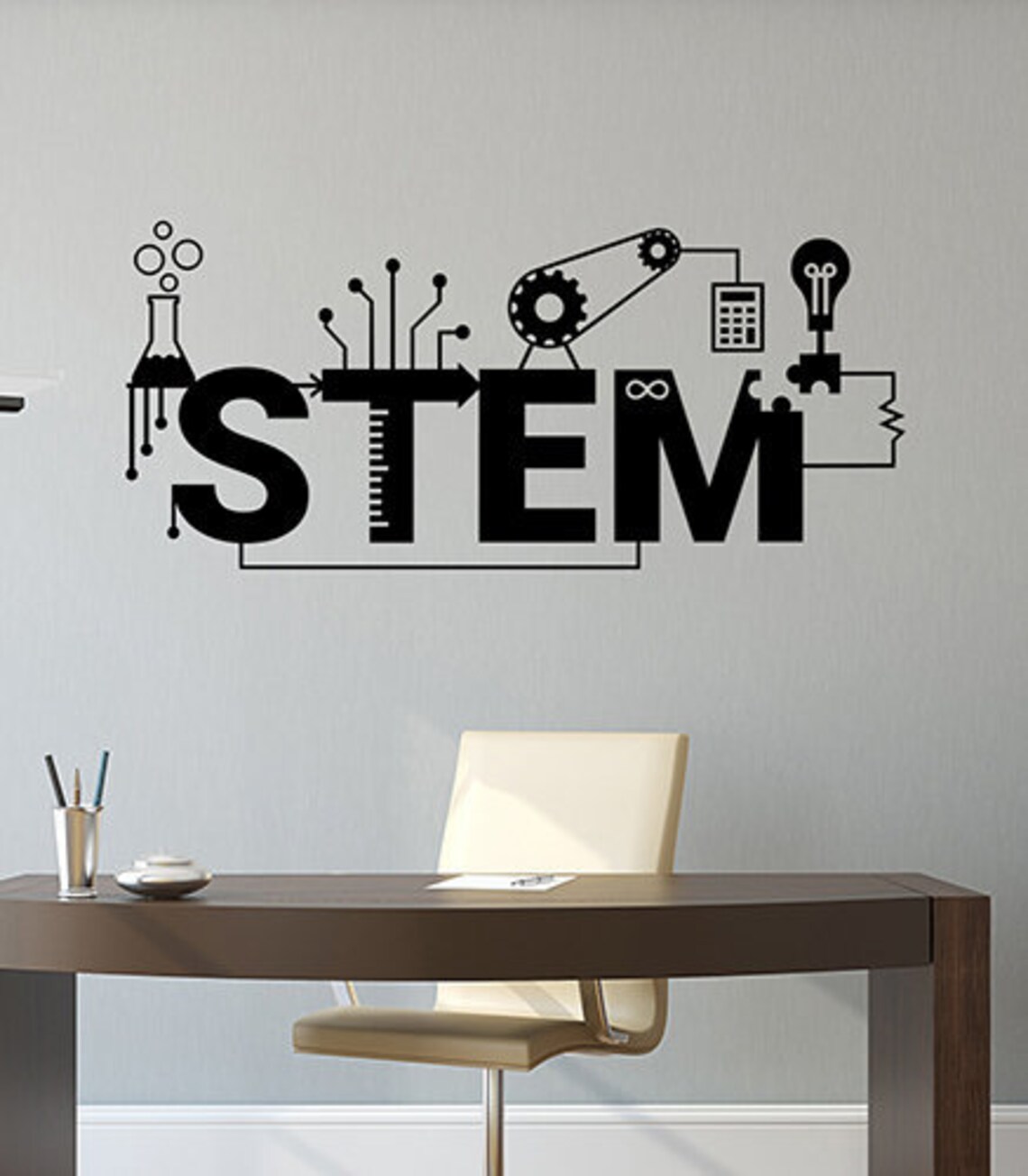 Stem Wall Decal Science Technology Engineering Mathematics | Etsy