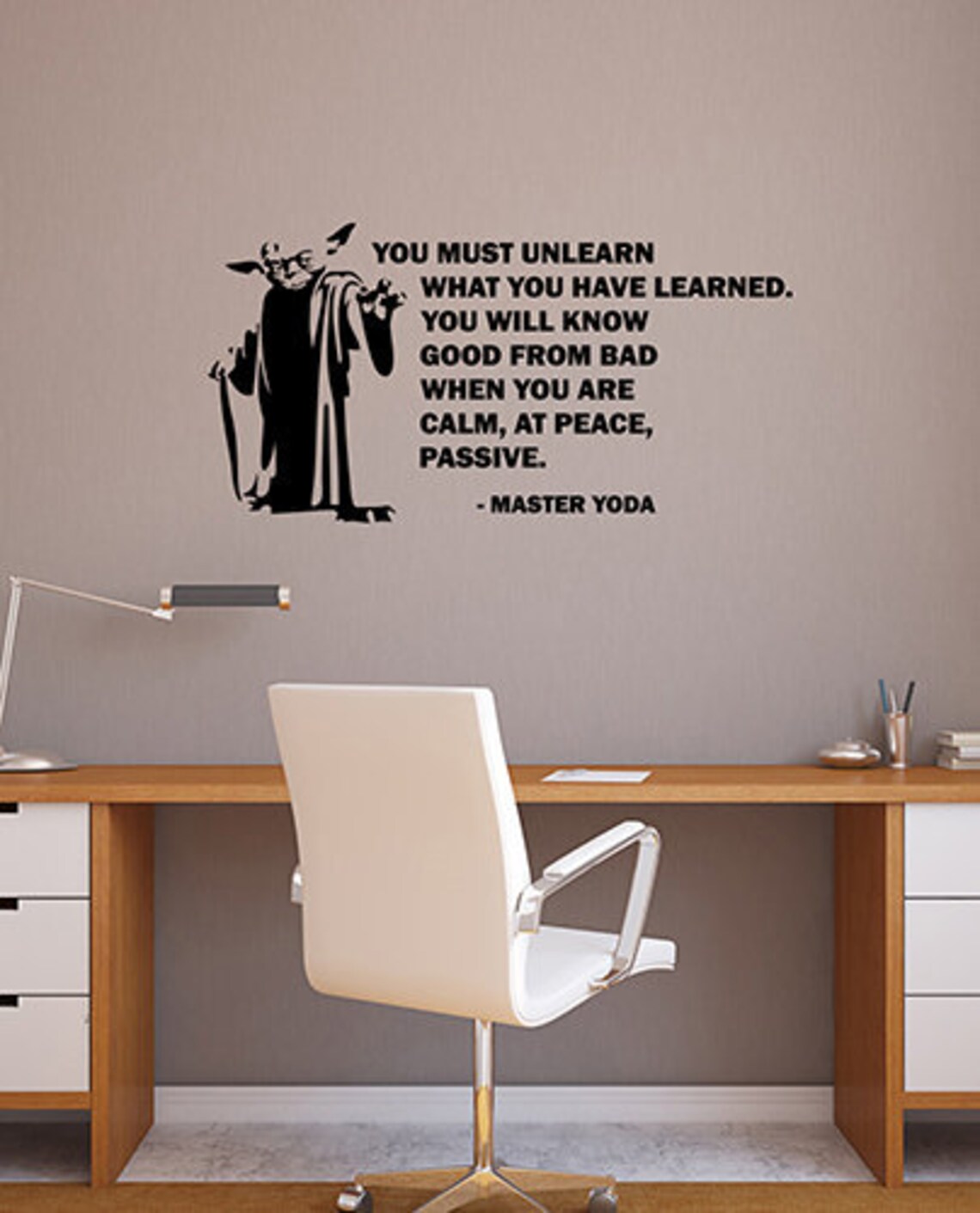 We Must Unlearn Master Yoda Quote Wall Decal Movie Star Wars - Etsy