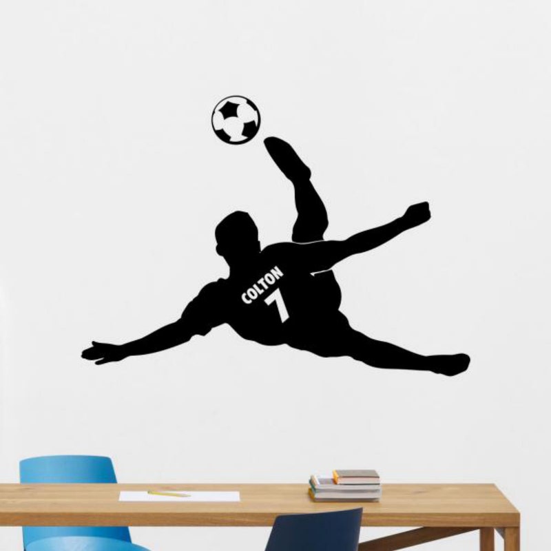 Soccer Player Wall Stickers - Etsy