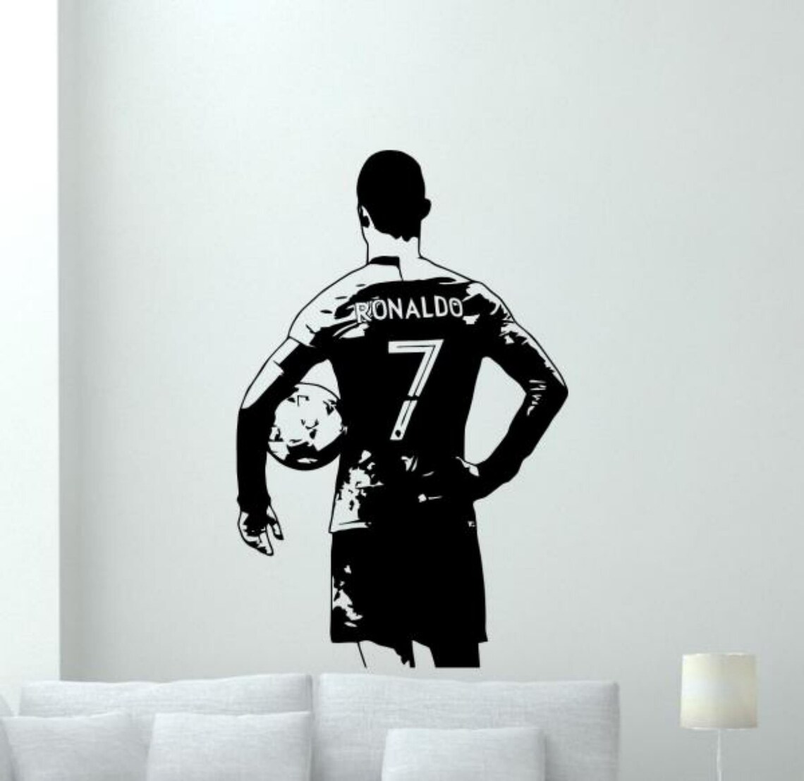 Ronaldo Wall Decal Vinyl Sticker Football Wall Art Soccer Living Room ...