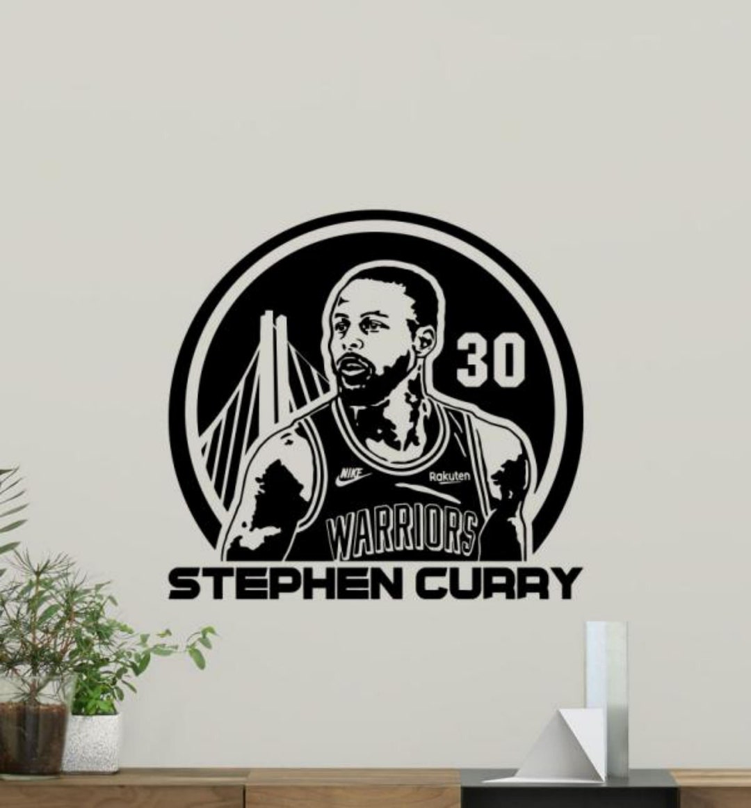 Curry Wall Decal Vinyl Sticker Basketball Wall Art Warrior 30 Sign Gym ...