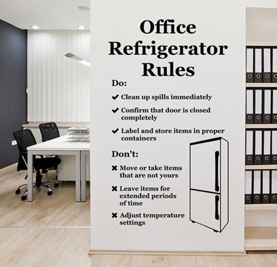 Office Refrigerator Rules Wall Decal Job Worker Quotes Vinyl Etsy office-refrigerator-rules-wall-decal-job-worker-quotes-vinyl-etsy