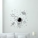 Astronaut Wall Decal Vinyl Sticker Spaceman Rocket Wall Art Nursery Sign Planet Space Decor Kids ...