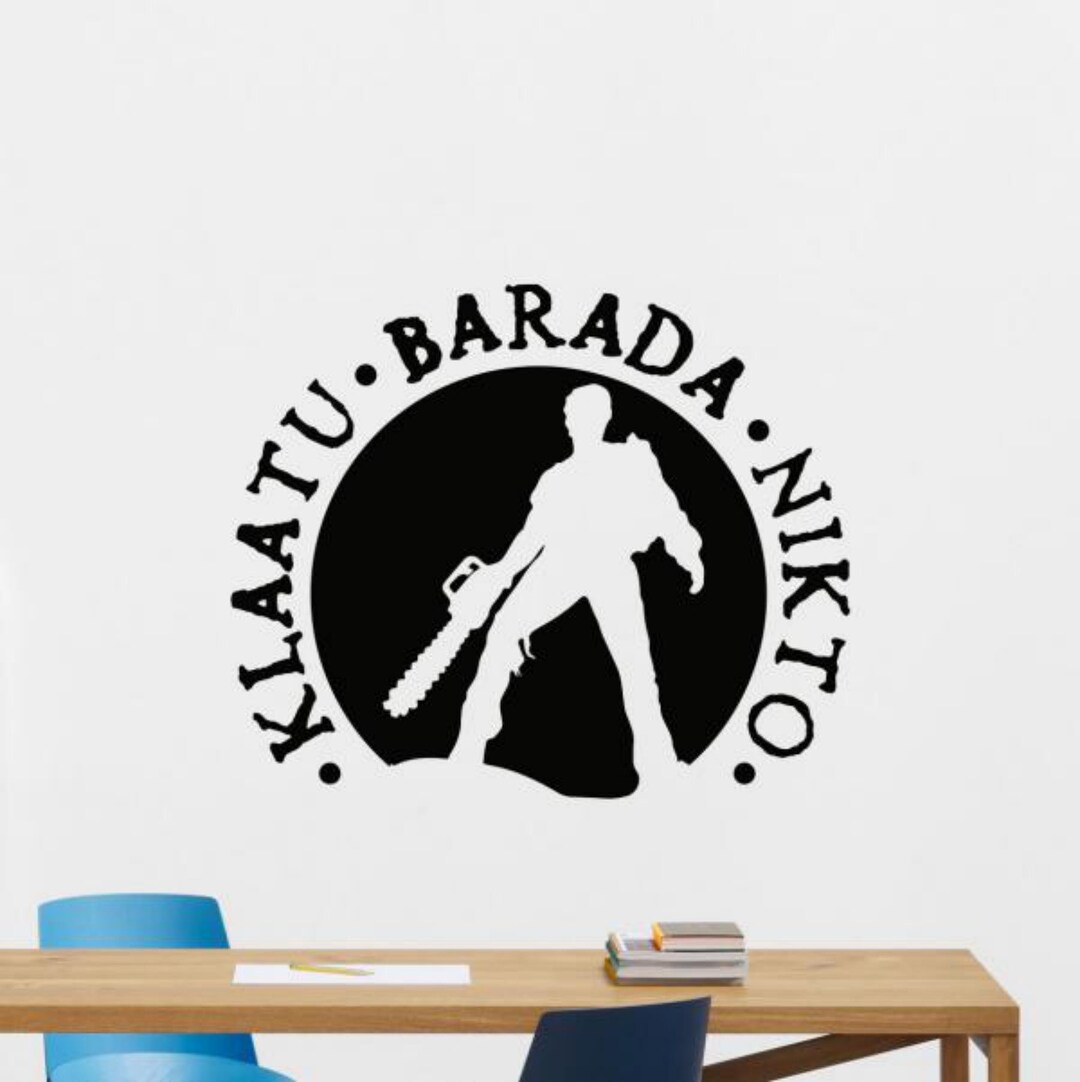 Klaatu Barada Nikto Wall Decal Vinyl Sticker Wall Art Sci Fi Movie ...