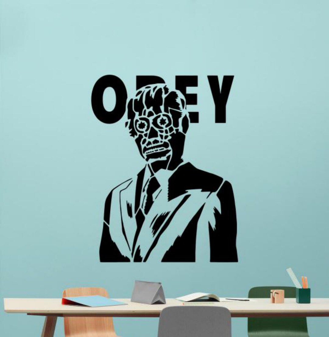 Obey Decal Vinyl Wall Sticker They Live Obey Wall Art Sign Decor Poster Mural Gift Car Window ...