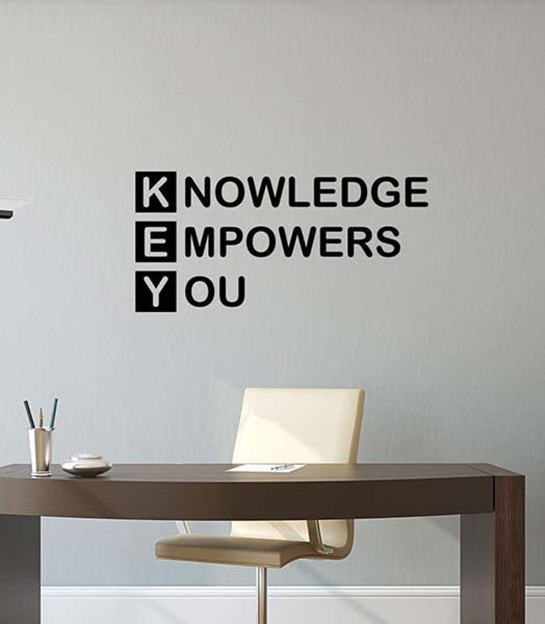 Knowledge Words Inspirational Wall Decal Study Education Success Vinyl ...