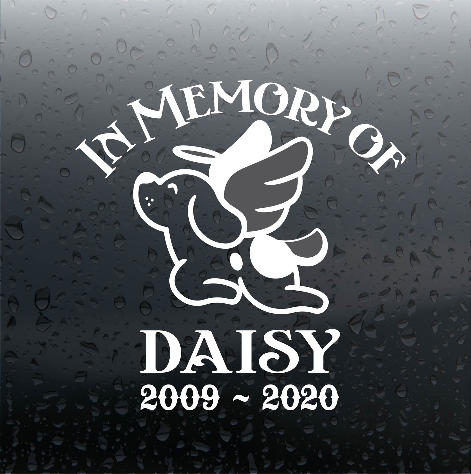 Dog Memorial Decal Dog Angel Decal Custom Pet Memorial Decal - Etsy