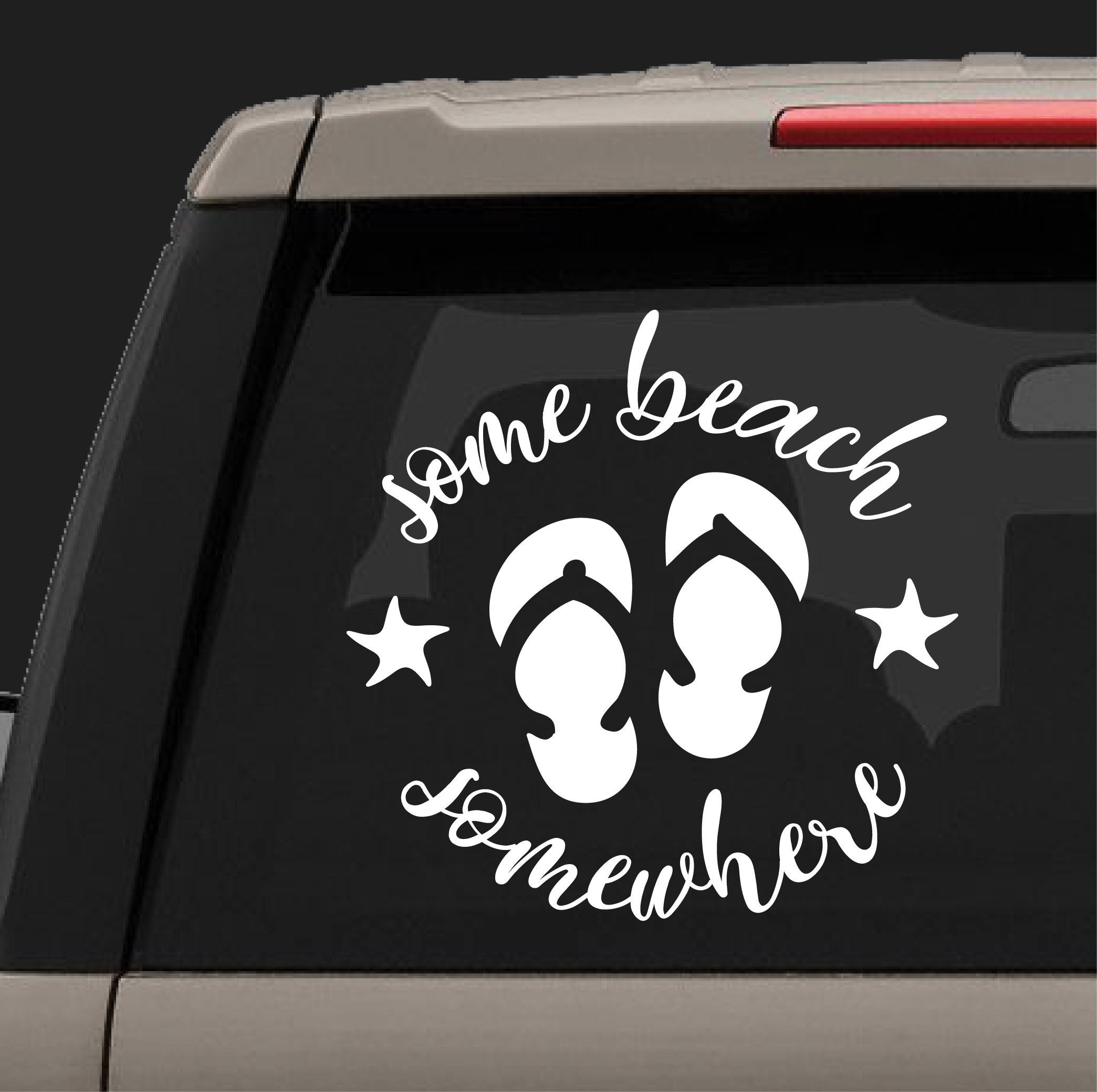Beach Decal Some Beach Somewhere Decal Beach Car Decal - Etsy