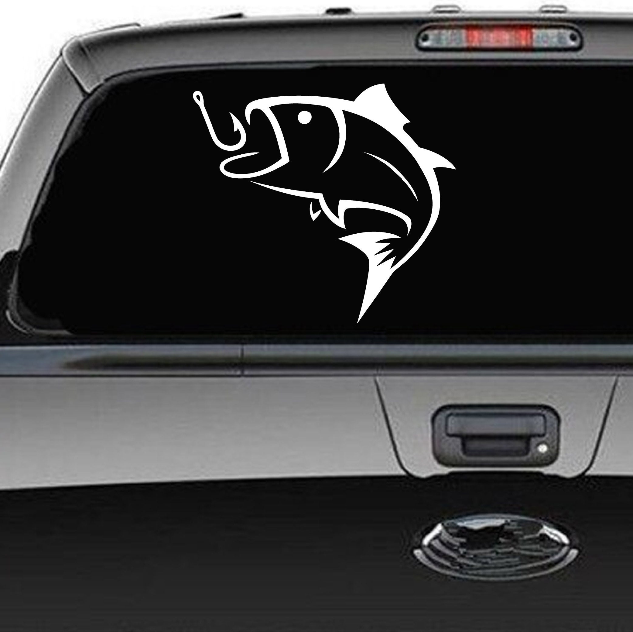 Fishing Decal Fish Hook Decal Outdoors Sticker Car Decal | Etsy