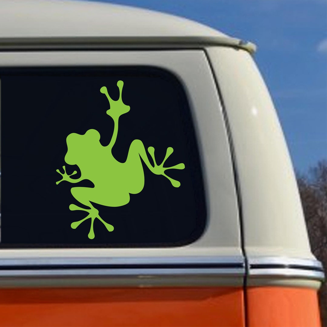Peace Frog Car Decal, Peace Decal, Frog Sticker - Etsy