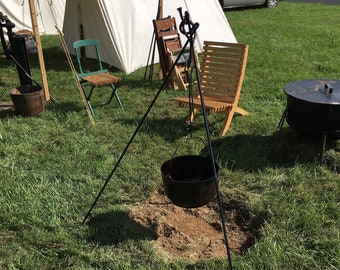 Large Campfire Tripod Firepit Set With Grill - Etsy