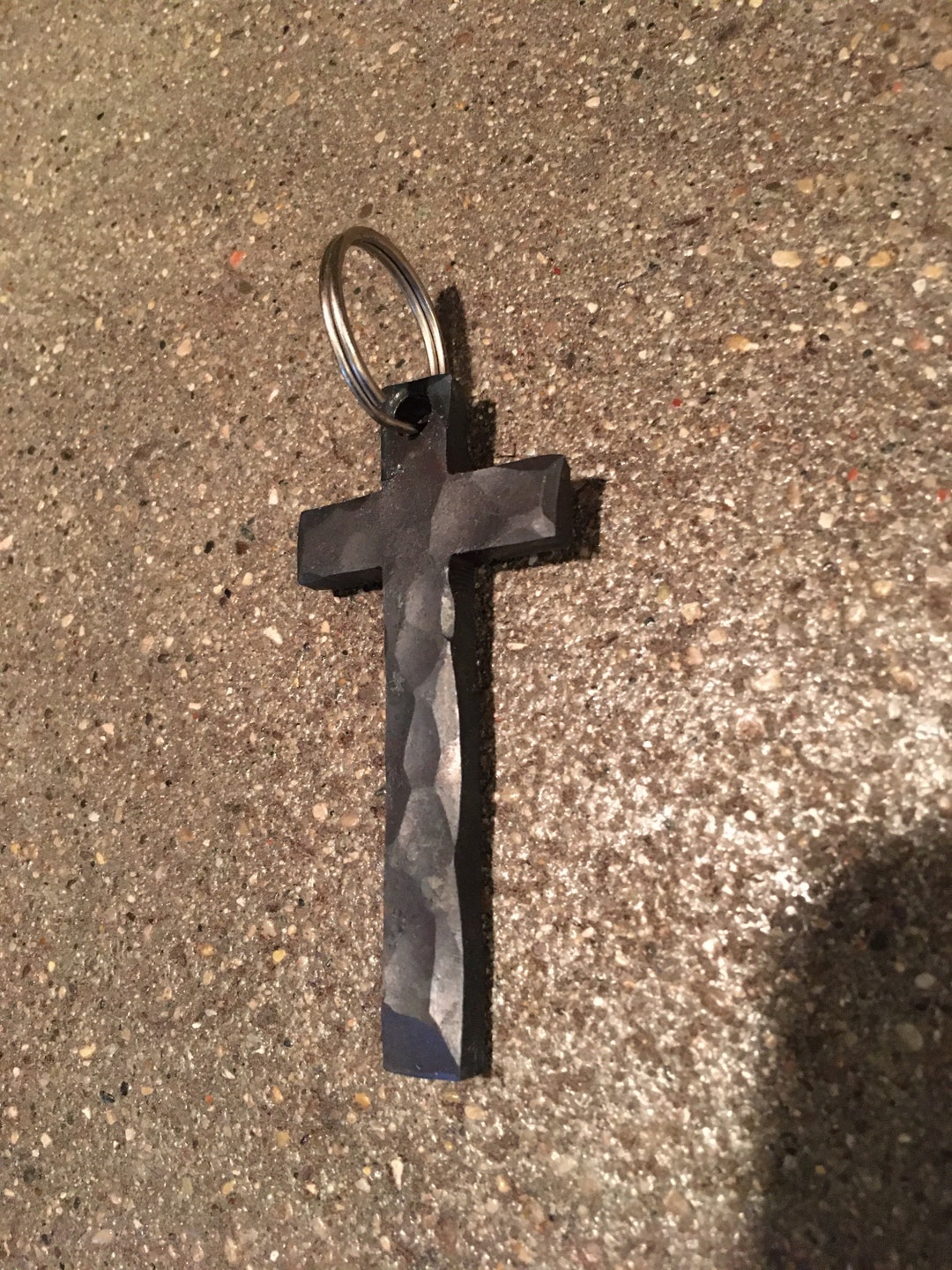 Forged Cross Key Ring - Etsy