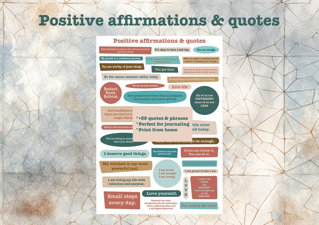 Printable Positive Affirmations & Quotes Stickers, Christmas at Sea ...