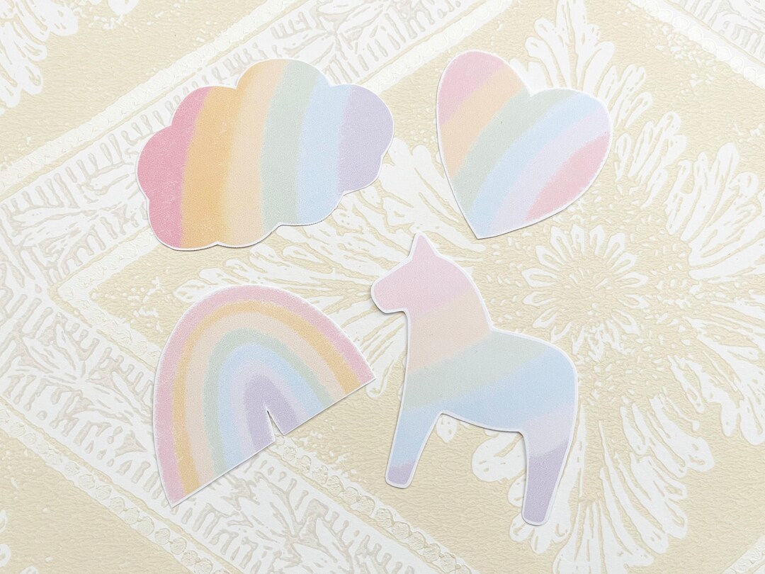 Pastel Rainbow Pride, Sticker Pack, Wonderland, Happy Planner, Bujo ...