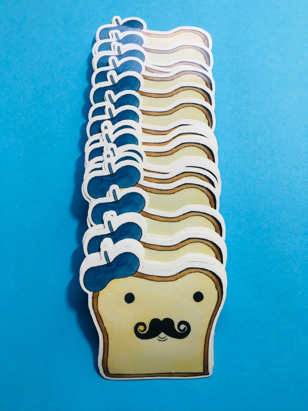 French Toast Moustache Sticker Bread Sticker French - Etsy