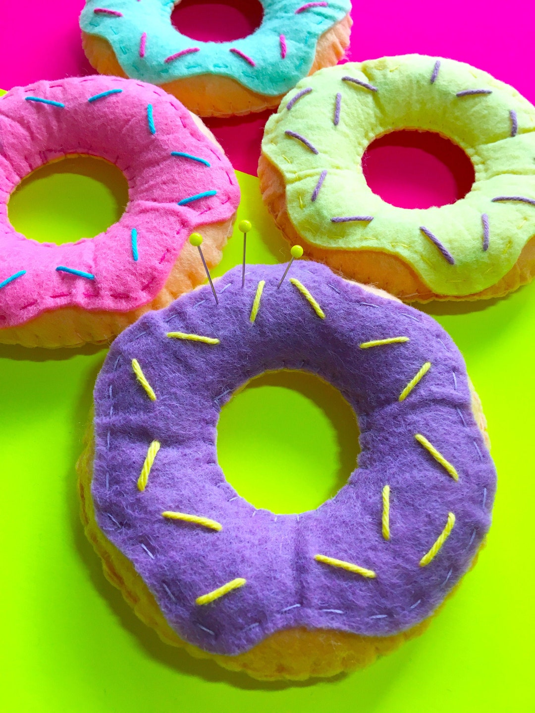 Pincushion - Bilar Polly - Swedish Candy Donuts - Felt - Teddies ...