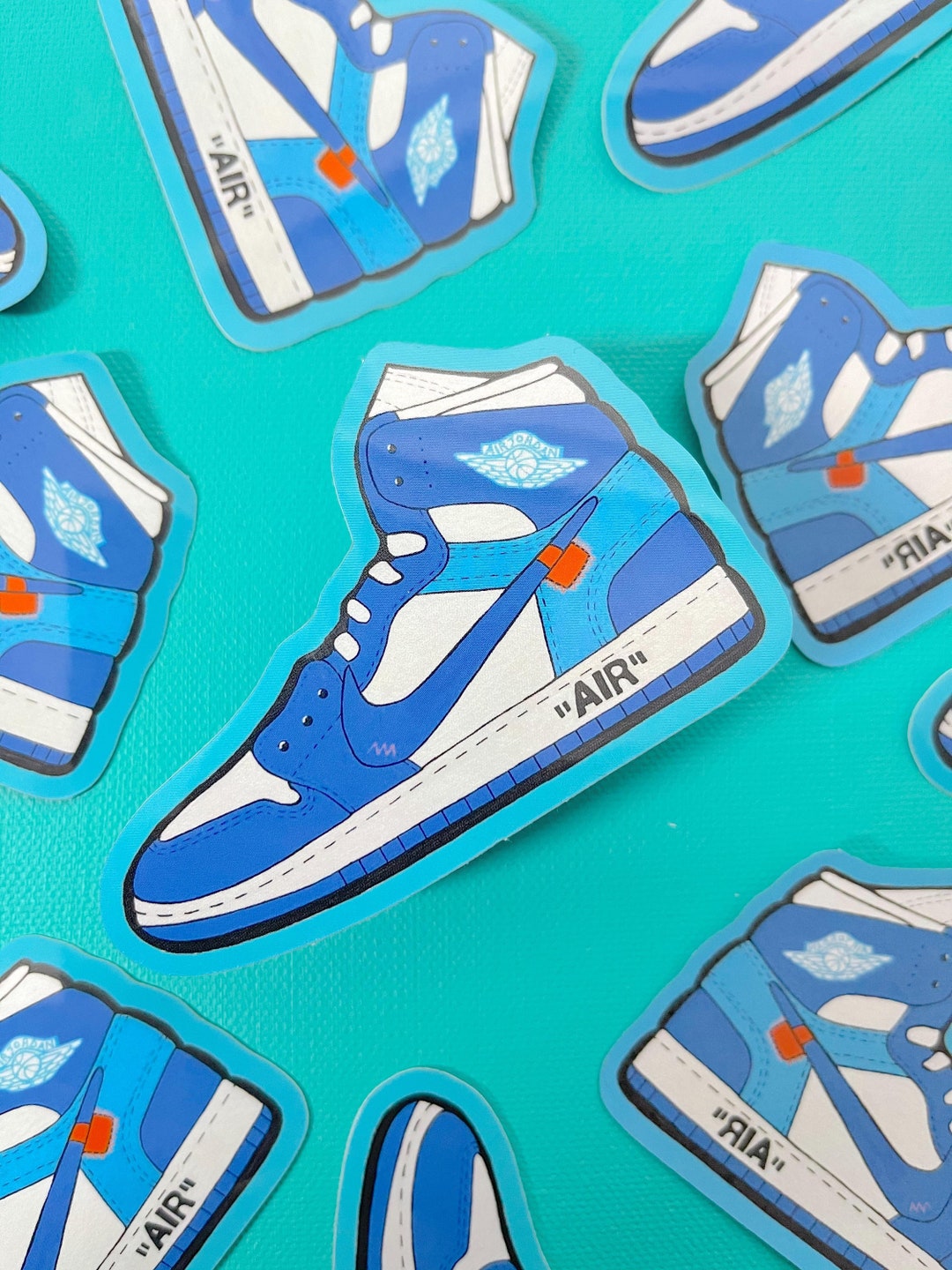 Jordan Off-white Sneaker Large Pop Art Vinyl Sticker - Etsy