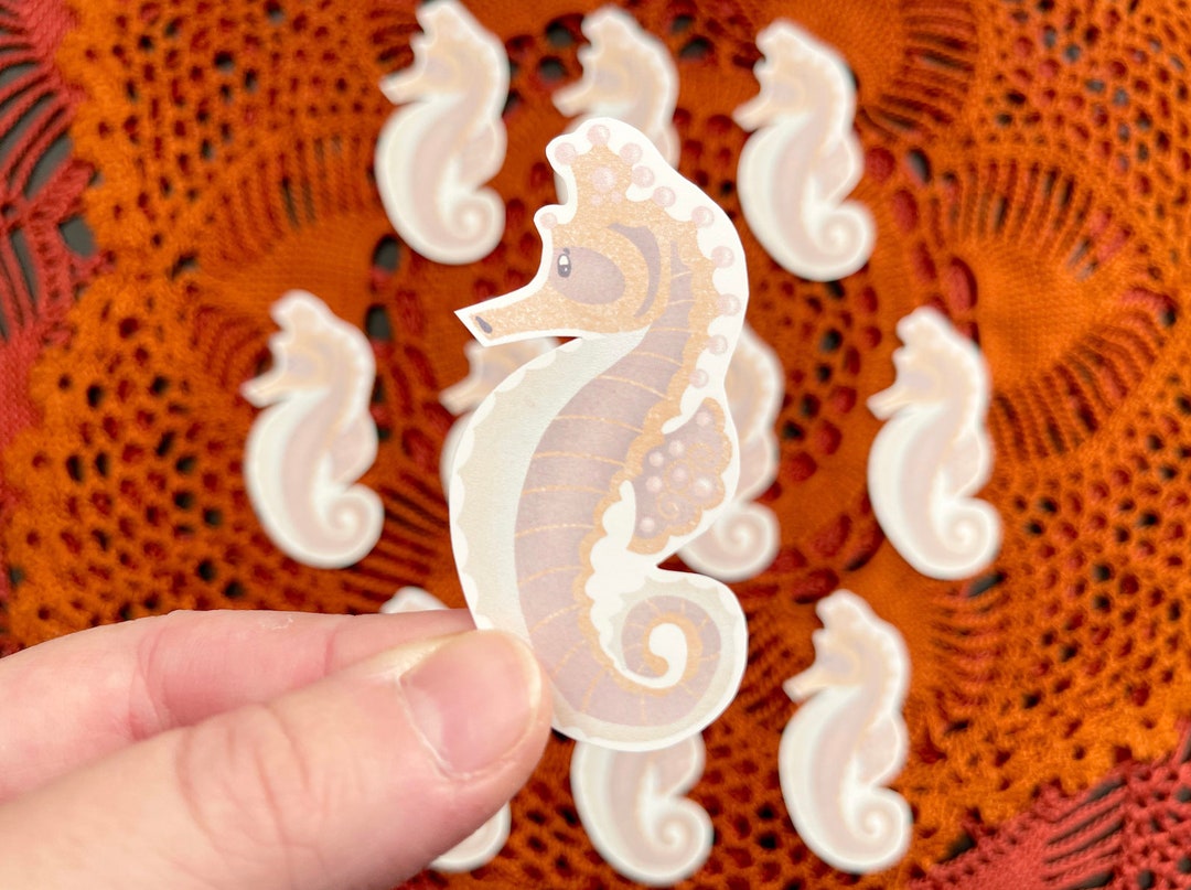 Sea Horse Neutral Colours Ocean Animals Vintage Paper - Etsy