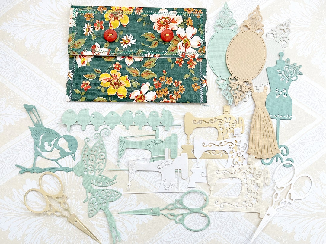 16 Big Pieces, Sewing Envelope Folder Filled With Large Die Cuts ...