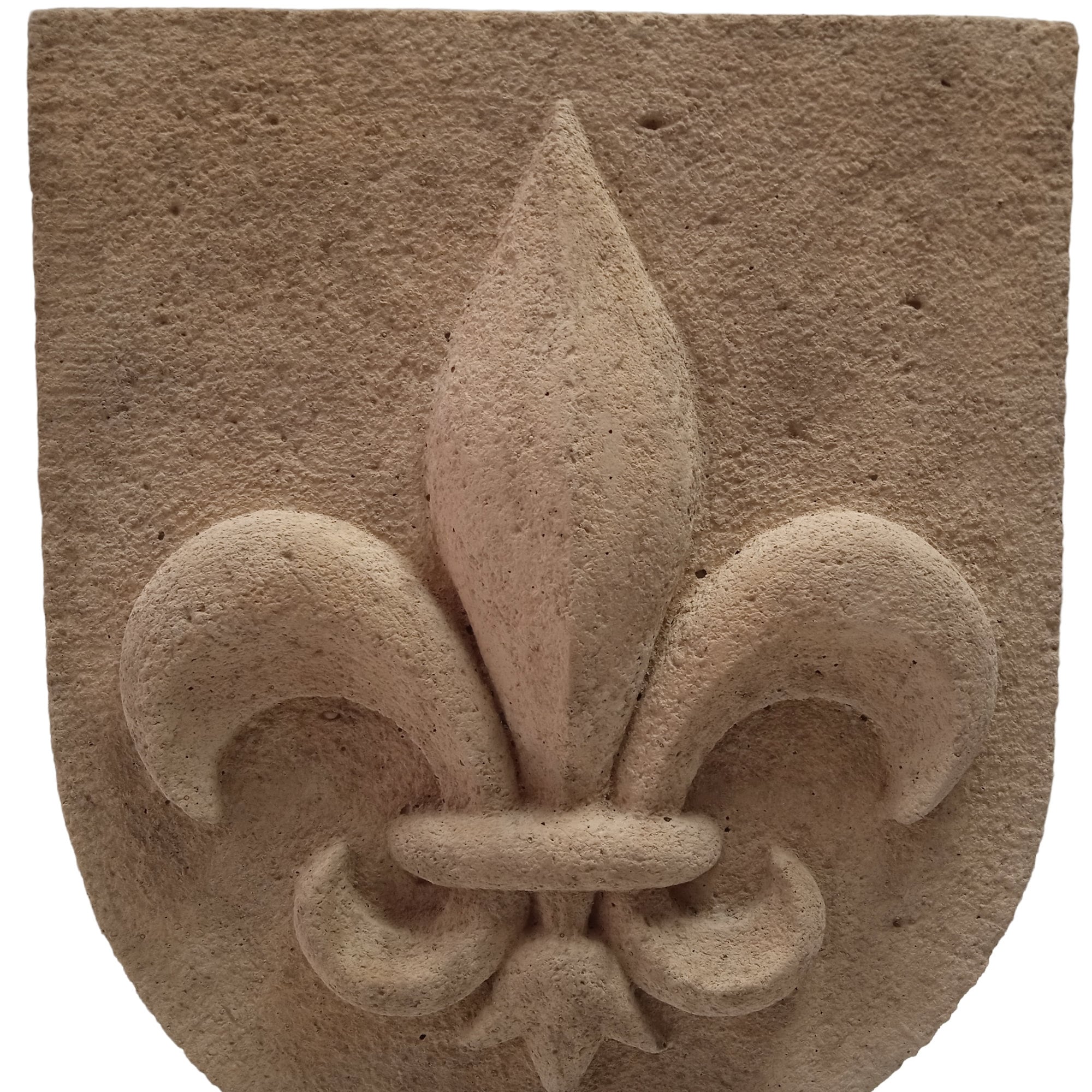Fleur De Lys in Artisanal Reconstituted Stone, Fleur De Lys Coat of ...