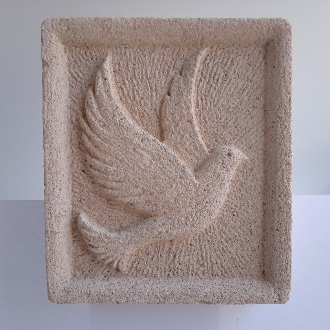 Dove Low Relief, Real Molded Stone, French Craftsman - Etsy