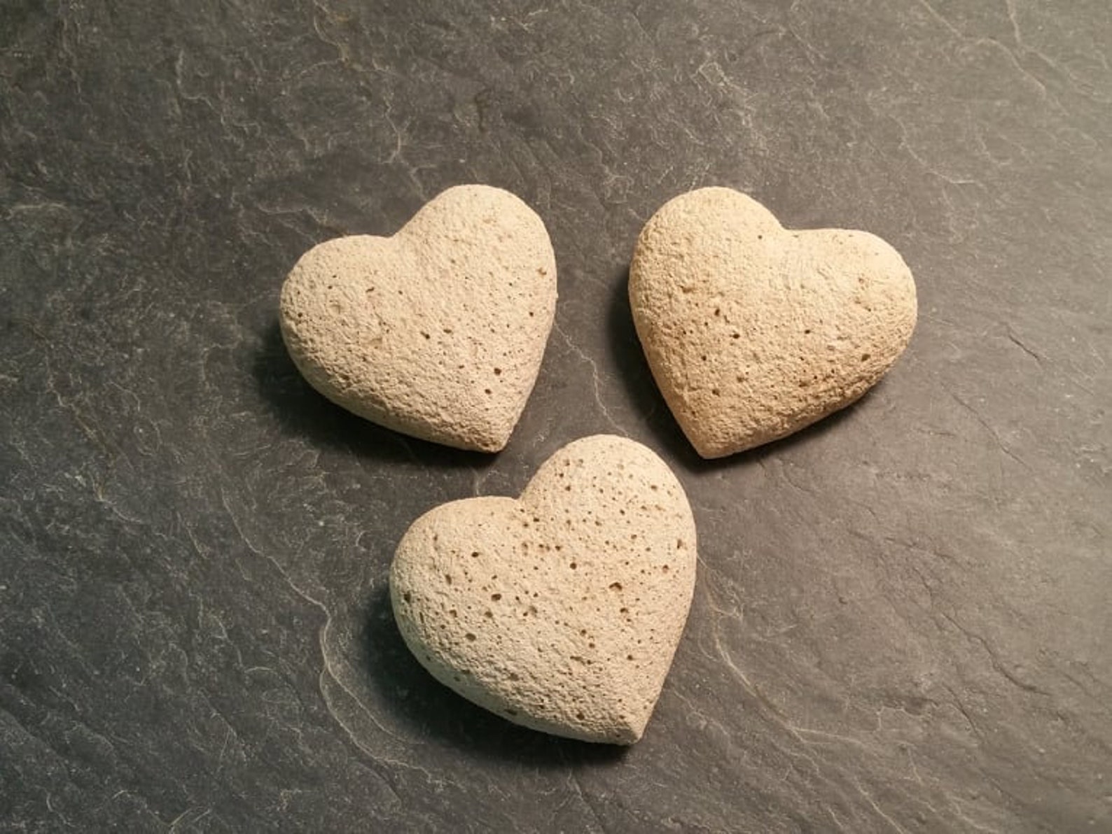 Small Hearts in Molded Stone, Real Reconstituted Stone, Arttisan French ...