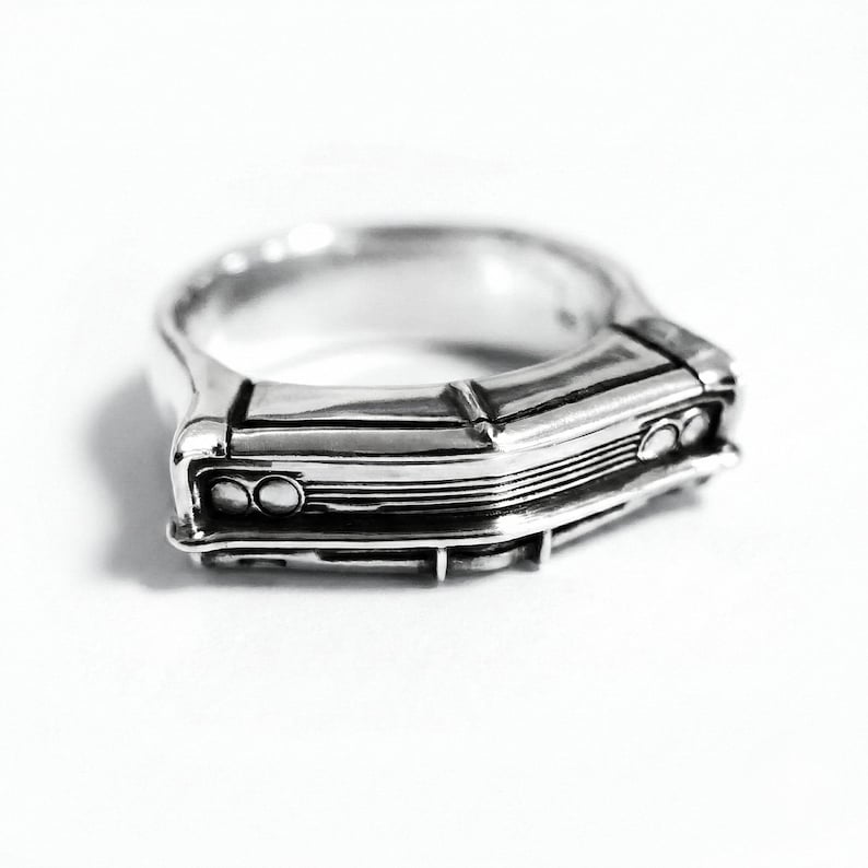 Handcrafted Car Grille Ring Sterling Silver for Gearheads and Vintage ...